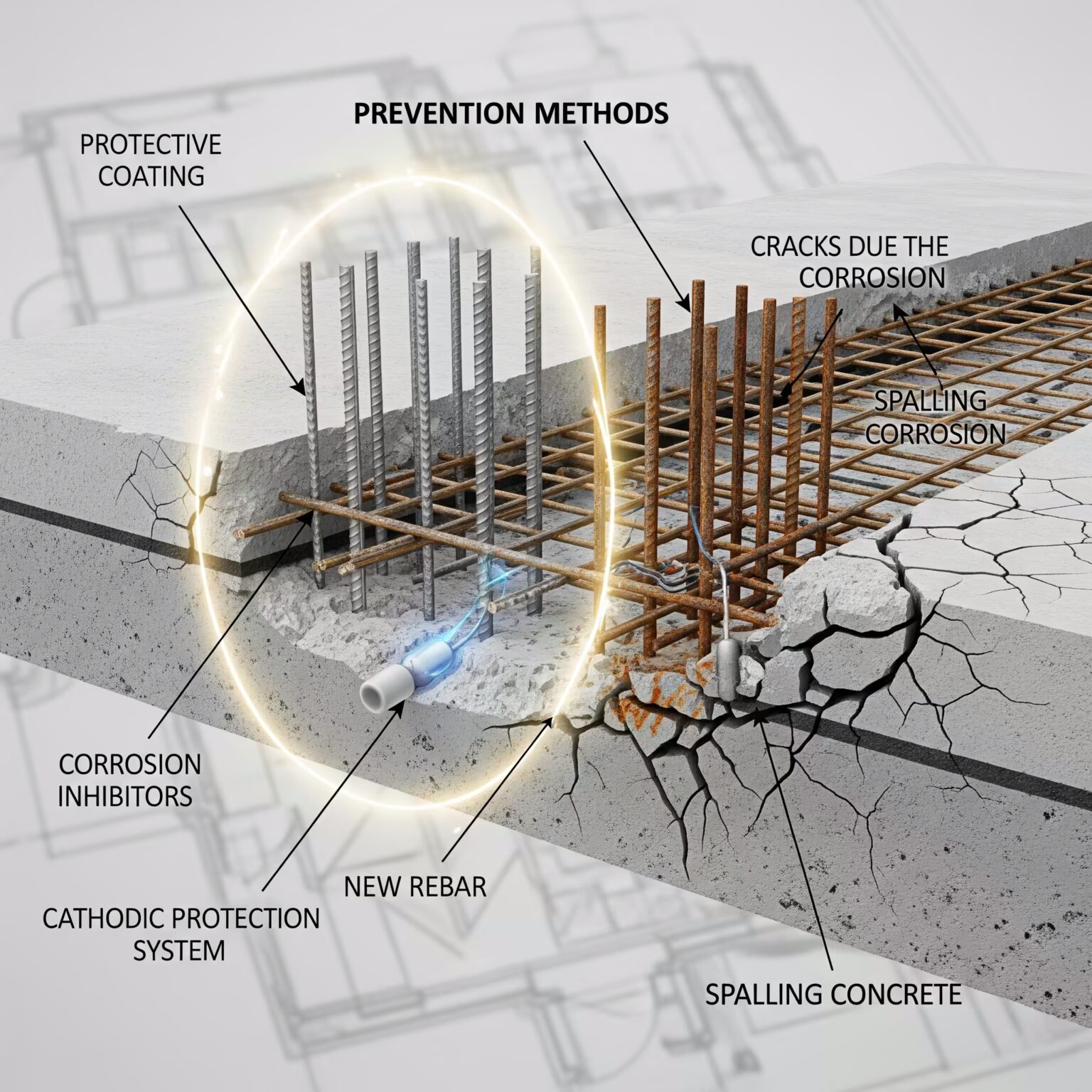 Prevention of Reinforcement Corrosion and Structural Deterioration