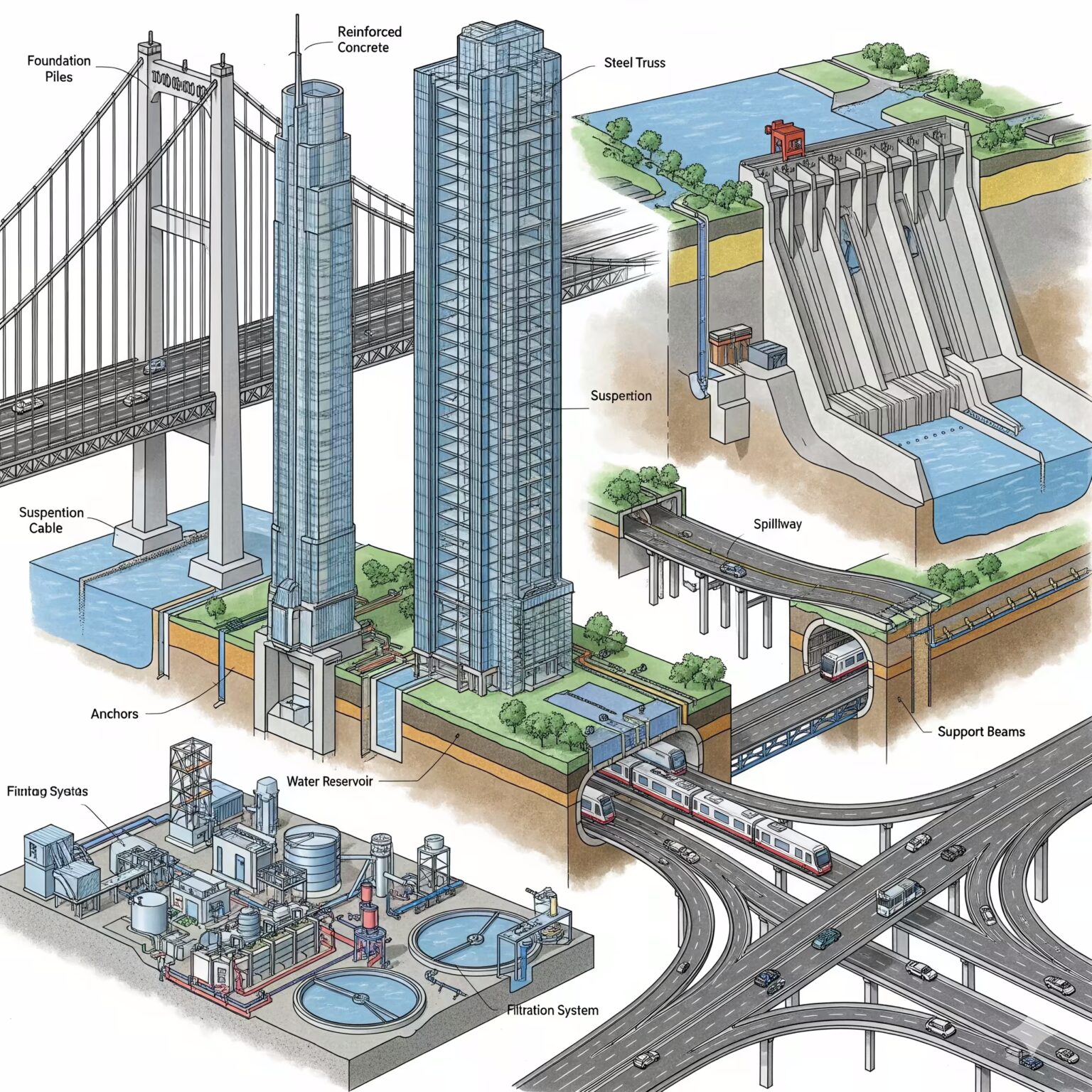 Different Types of Structures in Civil Engineering