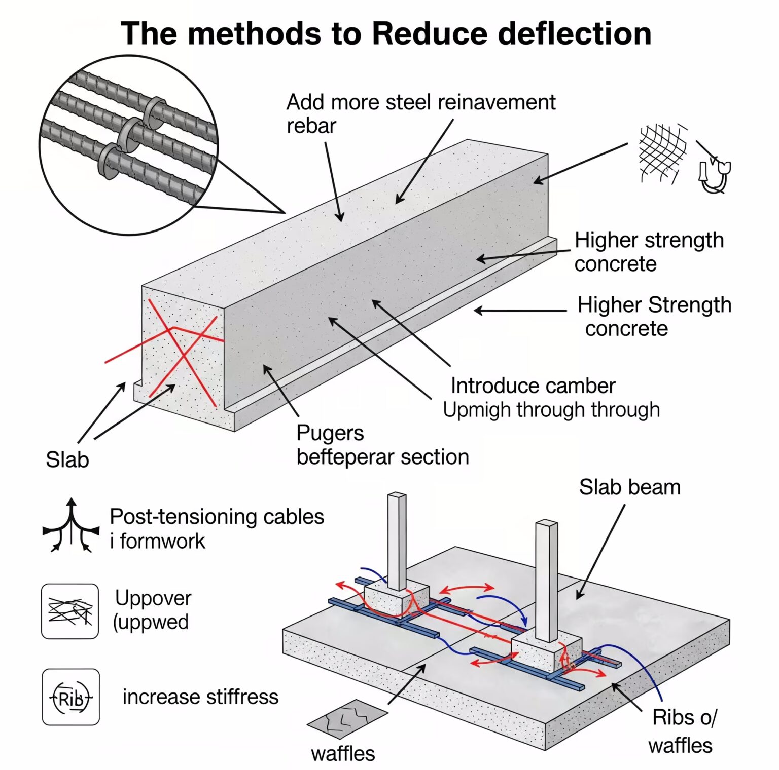 How to Reduce Deflection of Reinforced Concrete Beams and Slabs