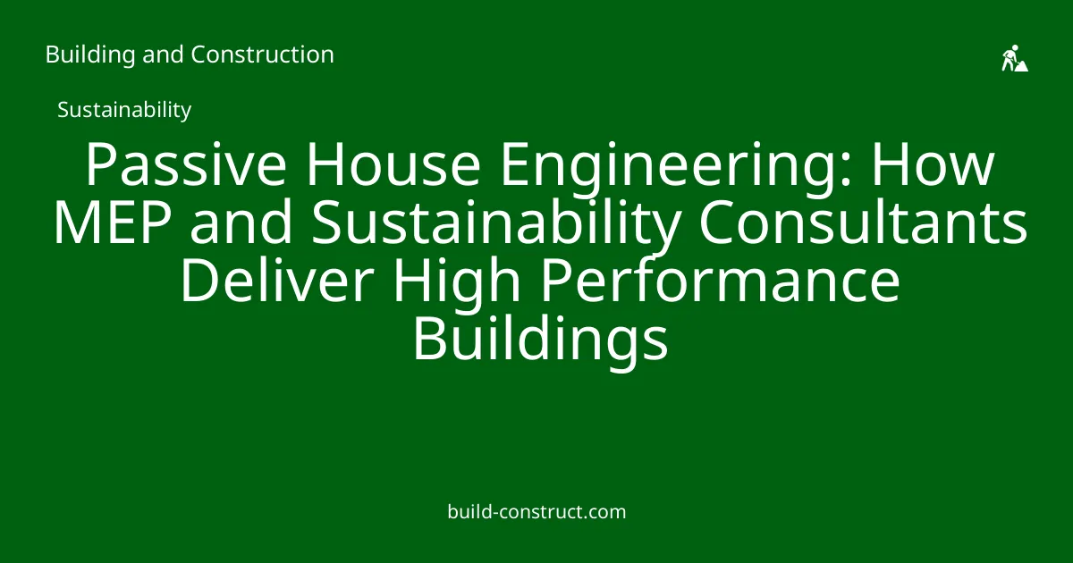Passive House Engineering: How MEP and Sustainability Consultants ...