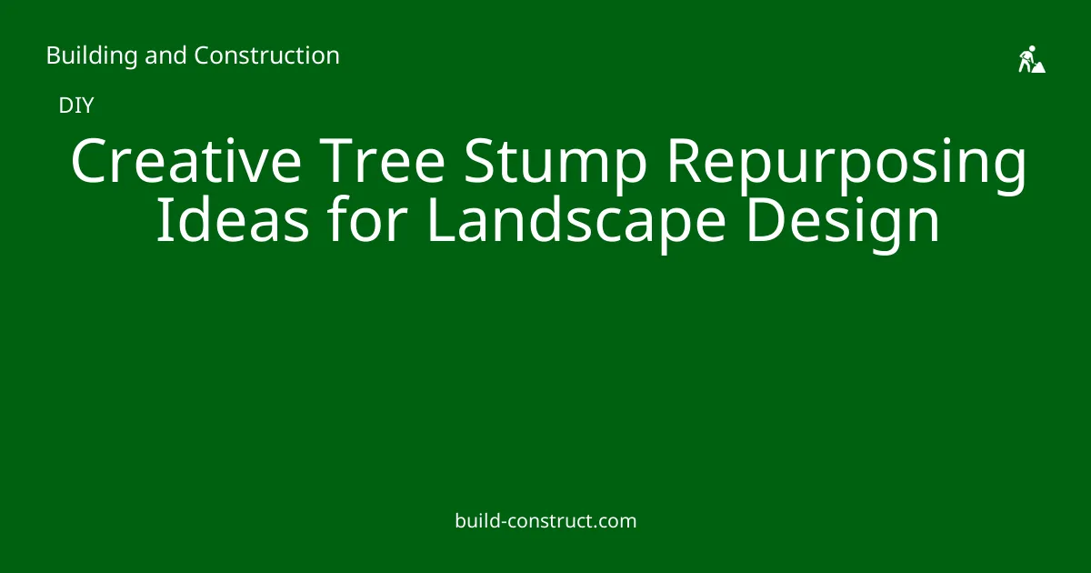 Creative Tree Stump Repurposing Ideas for Landscape Design