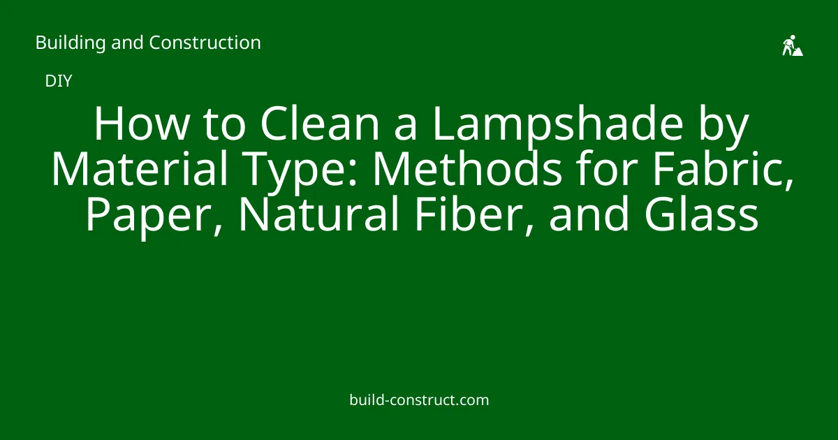 How to Clean a Lampshade by Material Type: Methods for Fabric, Paper ...