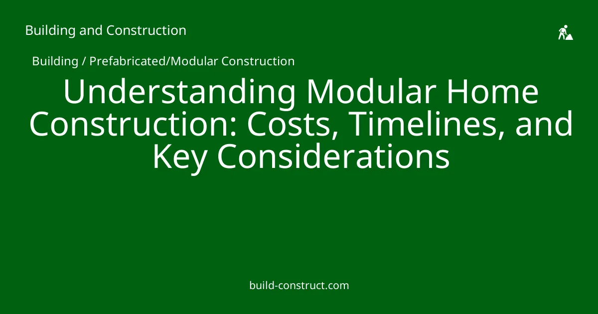 Understanding Modular Home Construction: Costs, Timelines, and Key ...